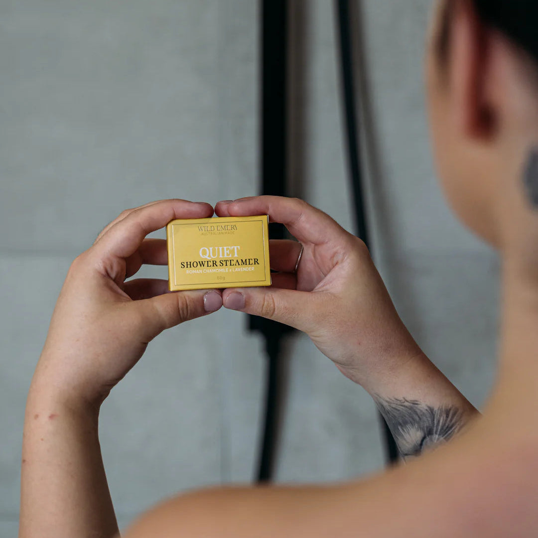 QUIET Shower Steamer – Lavender & Chamomile | Wild Emery - Ivy & Wood